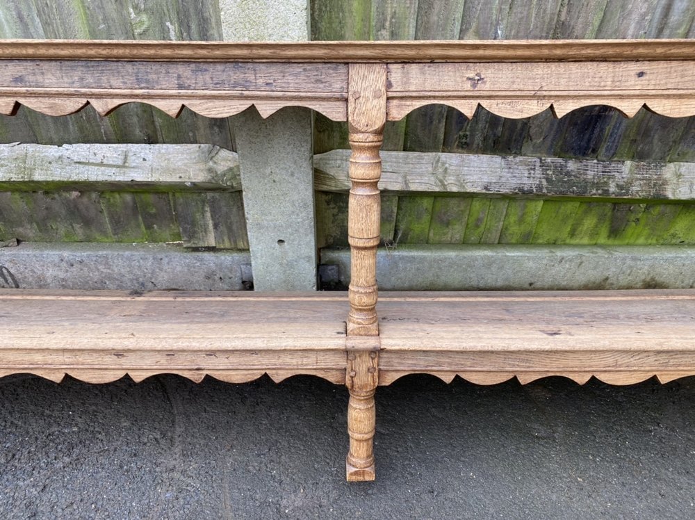 French 19th Century Bleached Oak Plate Rack as696a2076 - Antiques Atlas