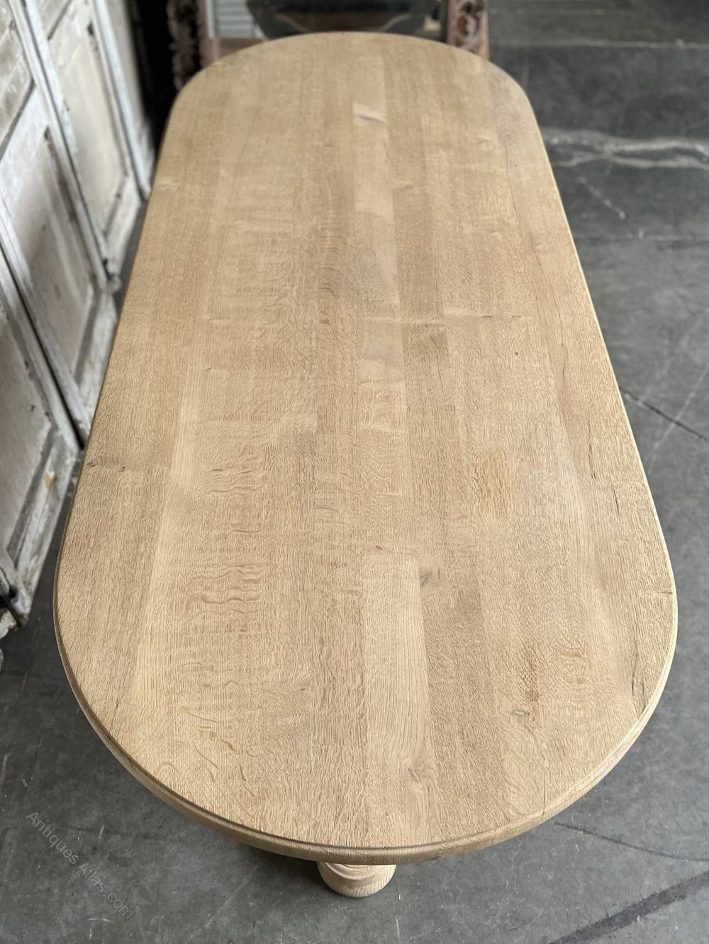 French Bleached Oak Monastery Refectory Table as696a2145 - Antiques Atlas