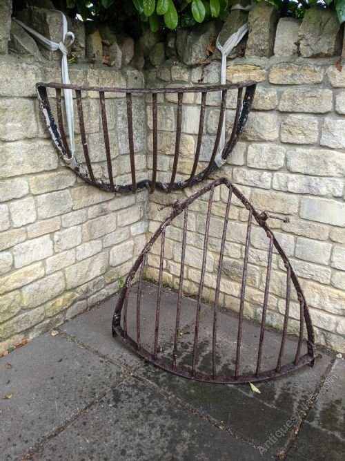 Antiques Atlas - Fine Near Pair Of Cast Iron Corner Hay Racks
