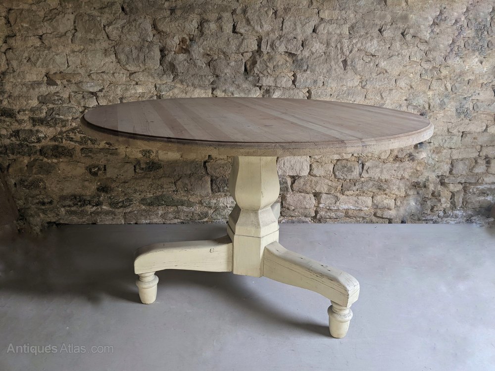 Antiques Atlas - Vintage Table Base With New Custom Made Pine Top ...