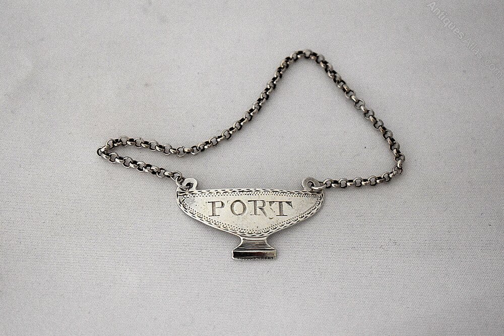 Antiques Atlas - George III Silver Decanter Label, Port, Ca 1790 ...