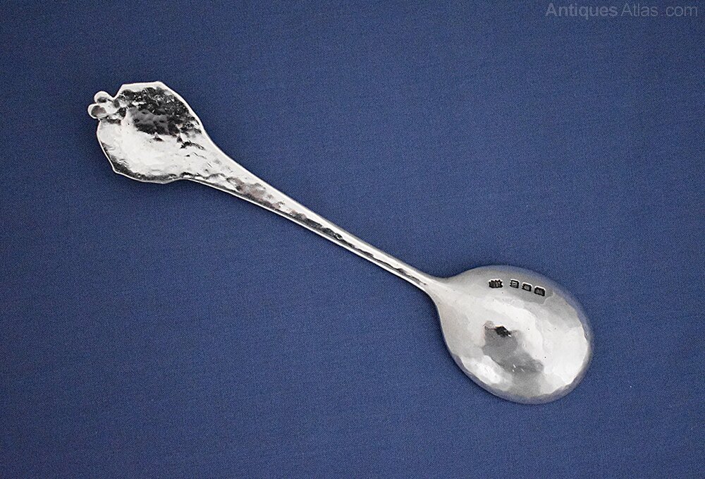 Antiques Atlas - Omar Ramsden Arts & Crafts Silver Preserve Spoon ...