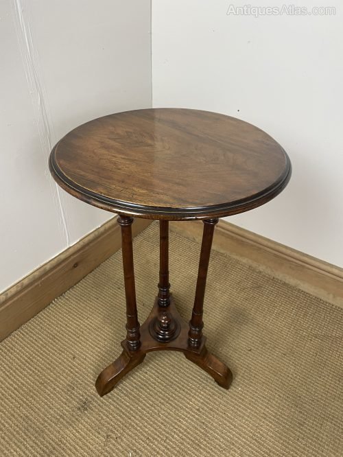 20thc Antique Walnut Lamp Table - Antiques Atlas