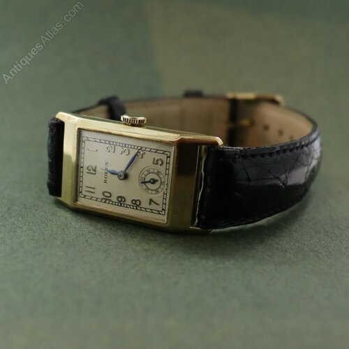 Antiques Atlas - 1930s 9ct Gold Vintage Rolex Tank Watch. Ref 2356 ...