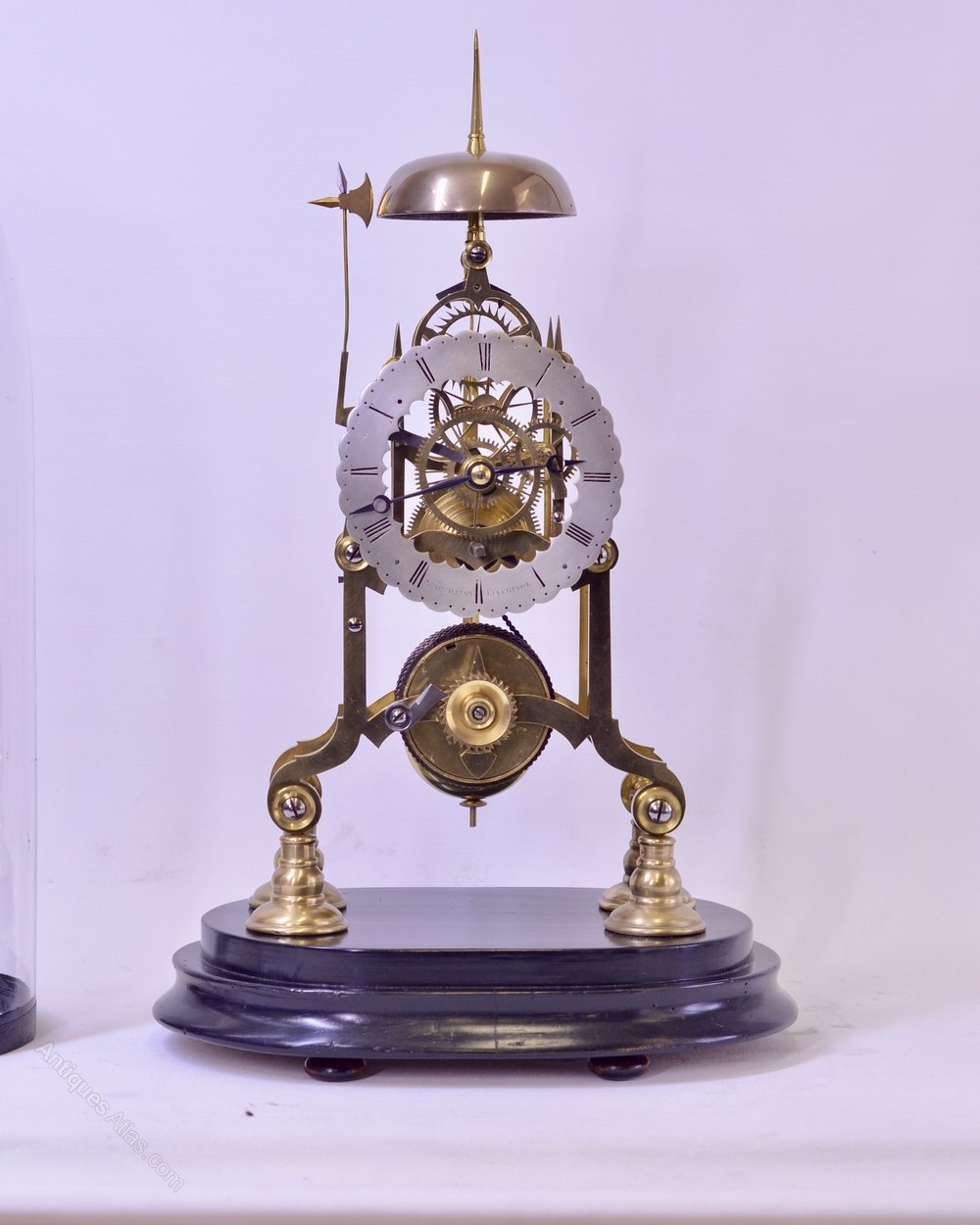 Antiques Atlas - English Passing Strike Skeleton Clock By Quilliam