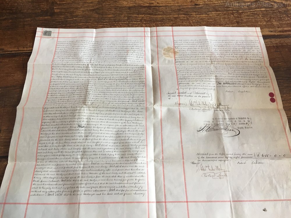 Antiques Atlas - Antique Indenture Document 1875 as512a332 / 2667
