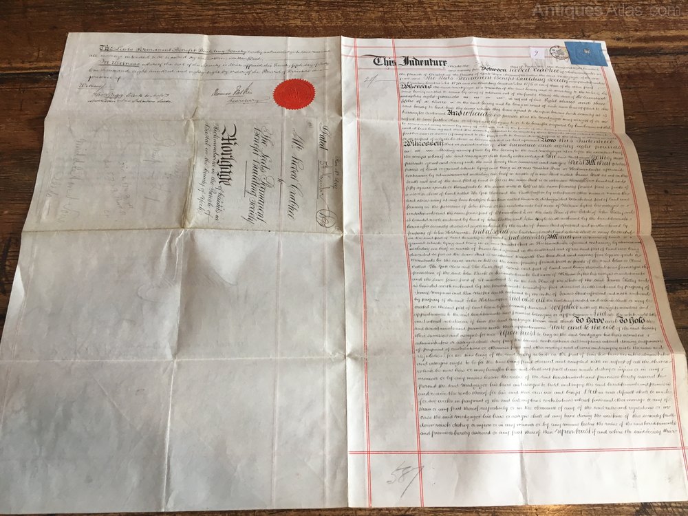 Antiques Atlas - Antique Indenture Document 1875 as512a332 / 2667