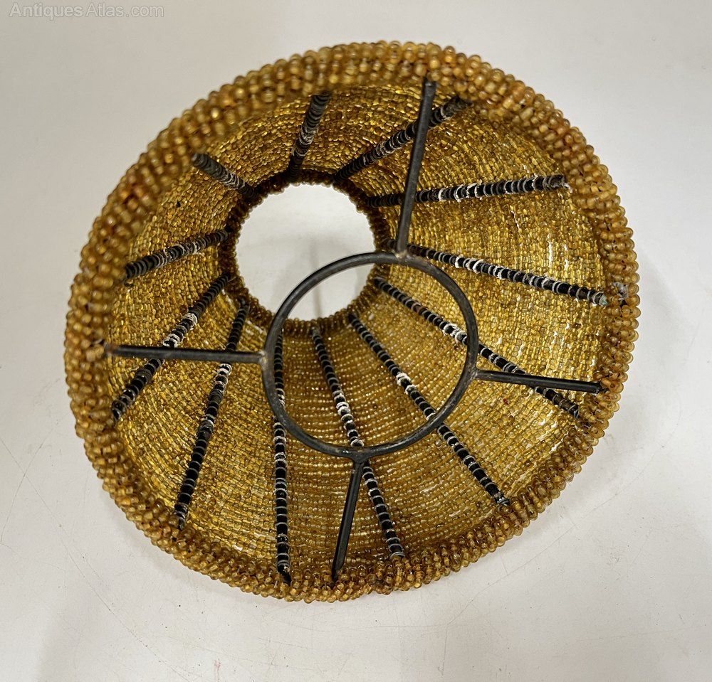 Antiques Atlas - 1920's Bead Work Lamp Shade