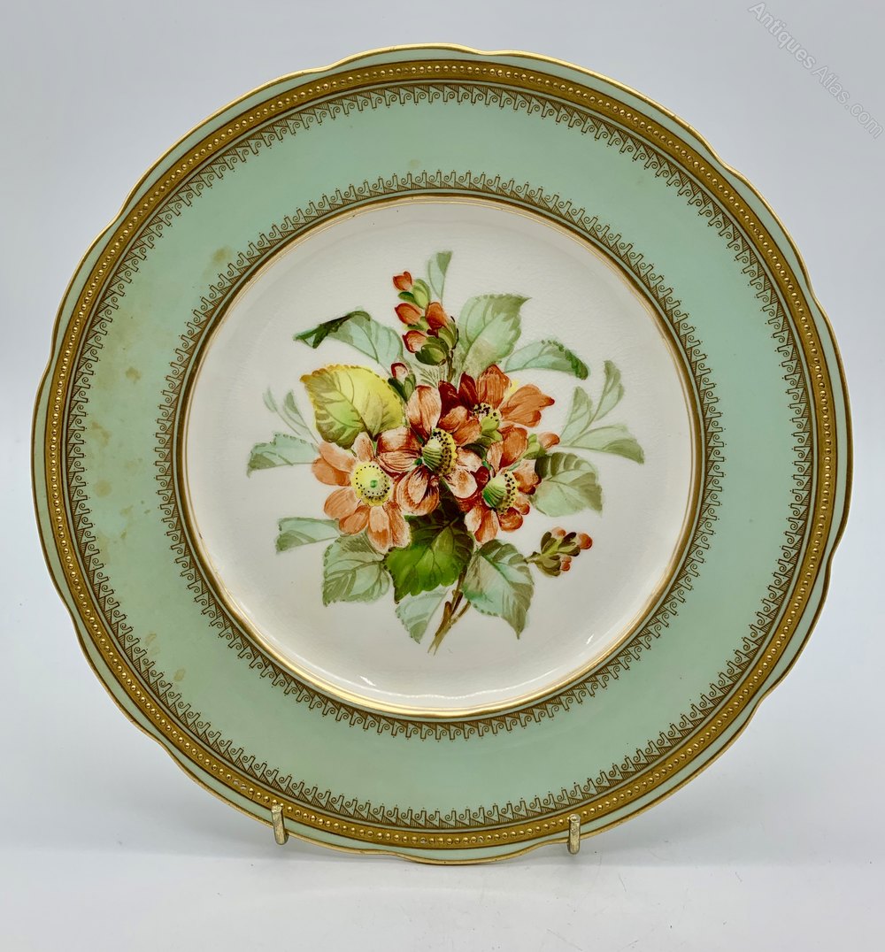 Antiques Atlas - A Royal Worcester Cabinet Plate Circa 1885