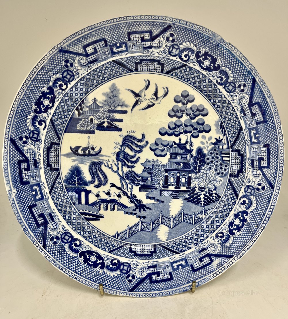 Antiques Atlas - Antique Blue & White Transfer Willow Pattern Print