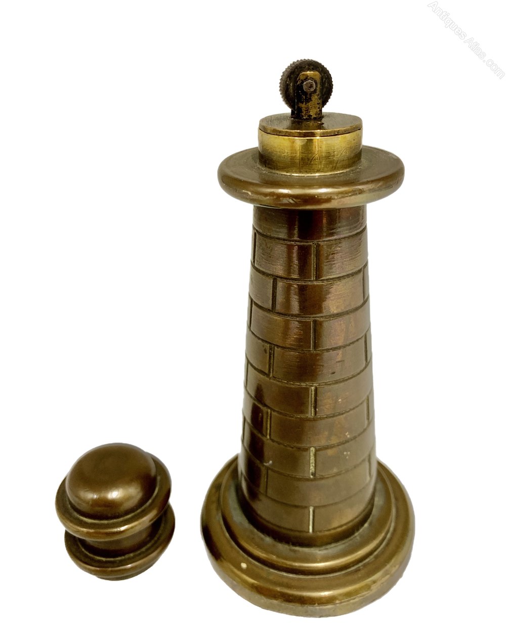 Antiques Atlas - Antique Brass Bronze Light House Table Lighter
