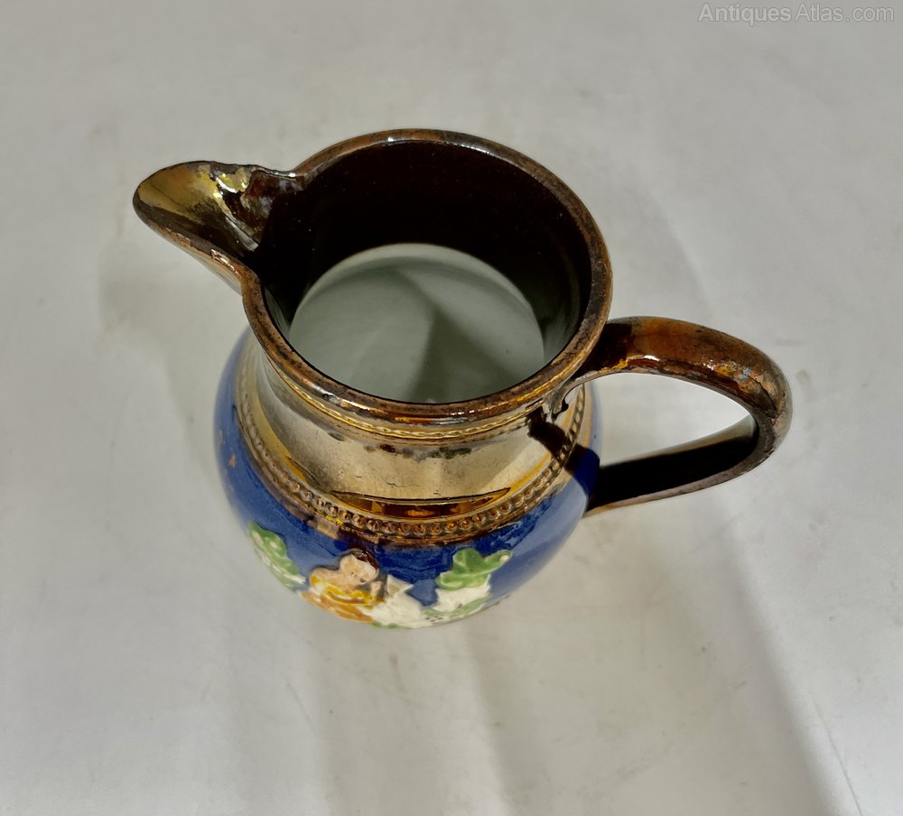 Antiques Atlas - Antique Copper Lustre Pottery Jug Circa 1850