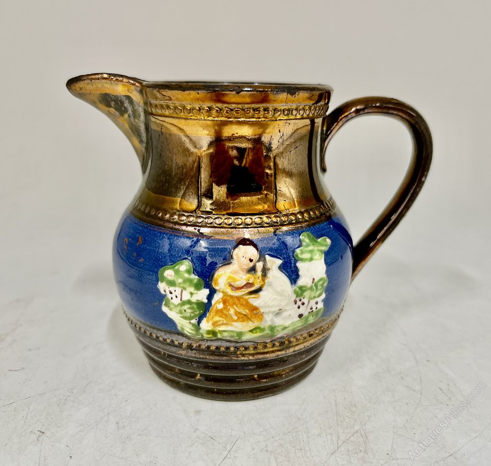Antiques Atlas - Antique Copper Lustre Pottery Jug Circa 1850