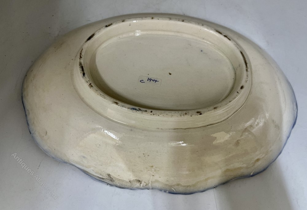 Antiques Atlas - Antique Flo Blue Pottery Dish Circa 1865