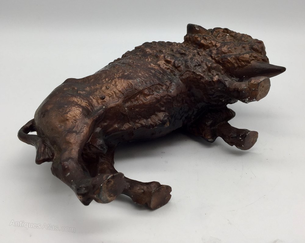 Antiques Atlas - Antique Metal Figure Of A Buffalo Circa 1920