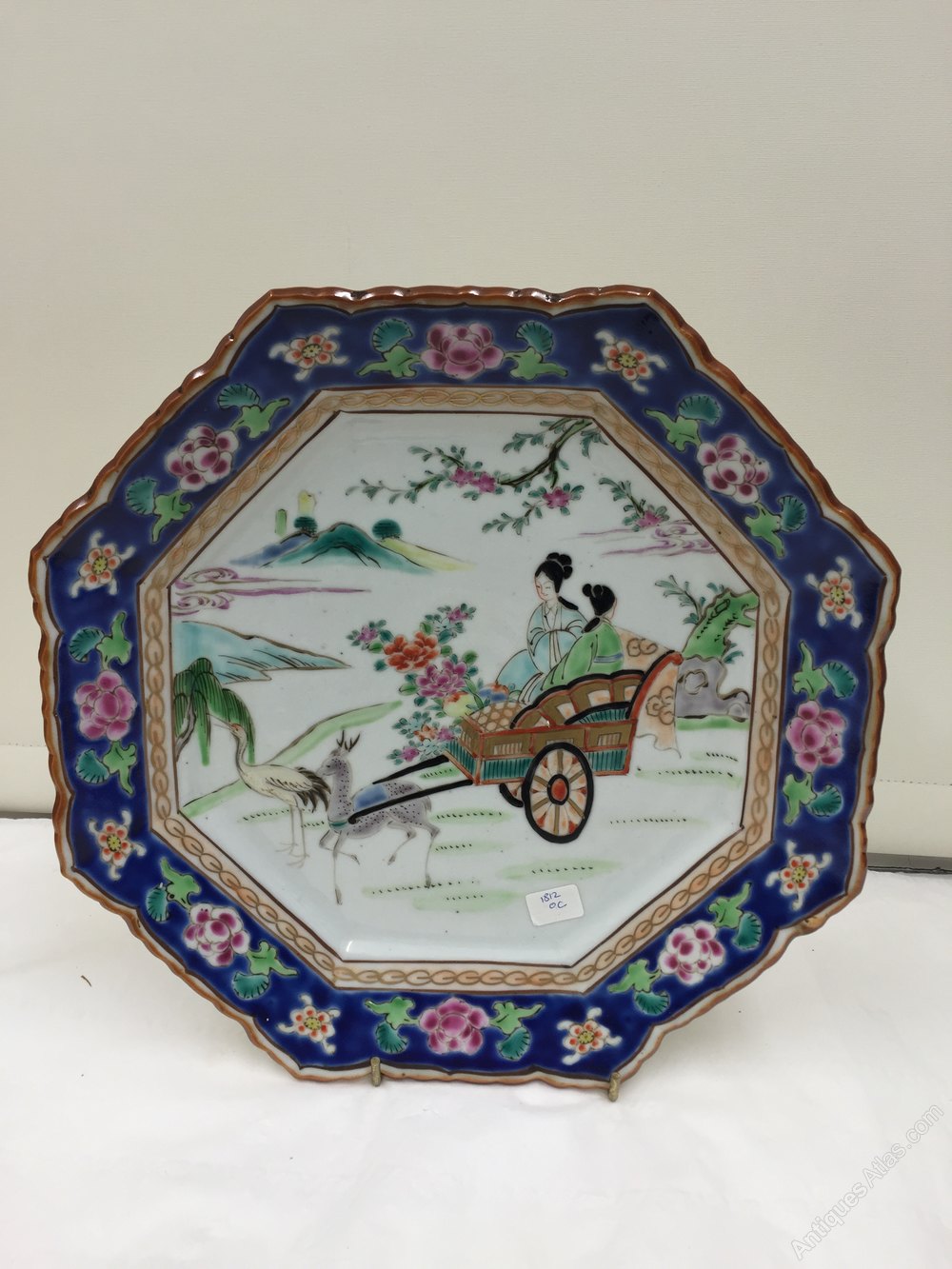 Antiques Atlas - Antique Oriental Porcelain Octagonal Plate C.1875