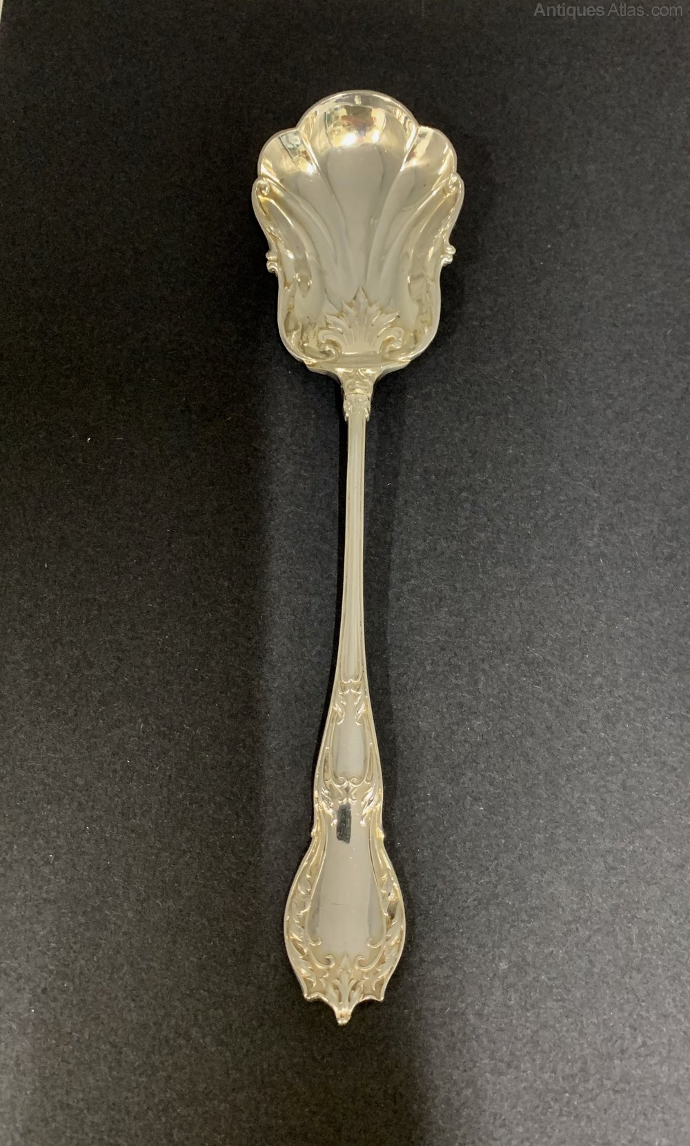 Antiques Atlas - Antique Silver Plated Preserve Spoon Circa 1895