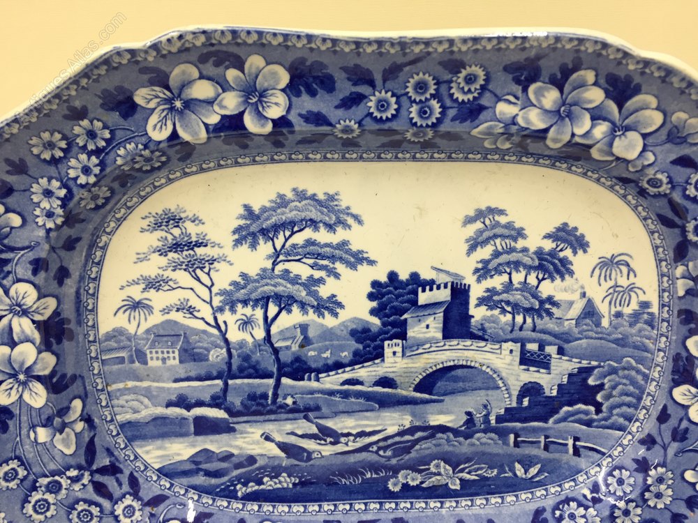 Antiques Atlas - Antique Spode Pottery Tower Pattern Dish C.1820