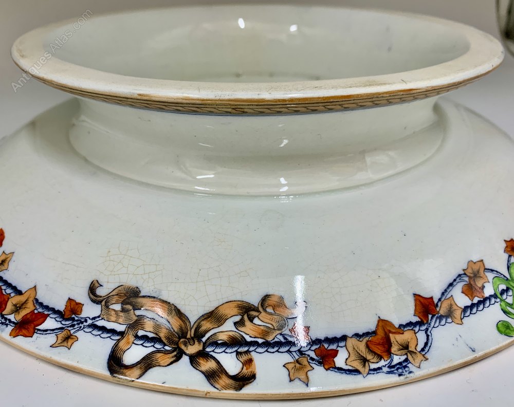 Antiques Atlas - Antique Staffordshire Ironstone Pottery Dish