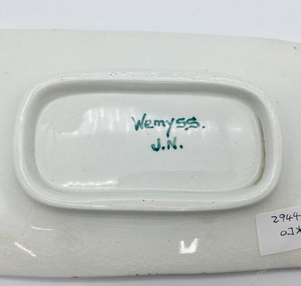 Antiques Atlas - Antique Wemyss Pottery Pen Tray Circa 1905