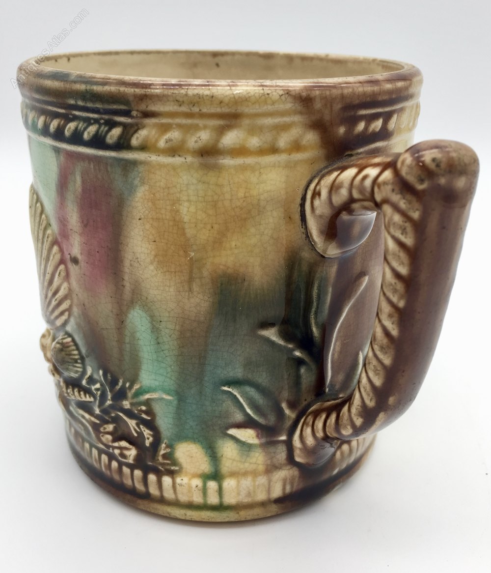 Antiques Atlas - Antique Majolica Nautical Mug Circa 1850