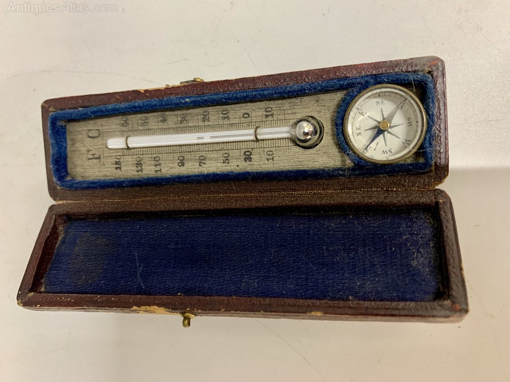 Antiques Atlas - Campaign Thermometer And Compass Circa 1875