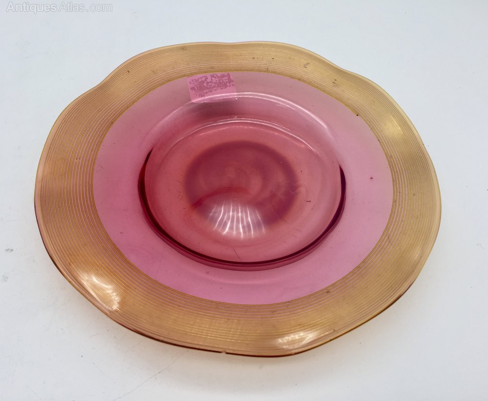Antiques Atlas - Cranberry Glass Plate By John Walsh