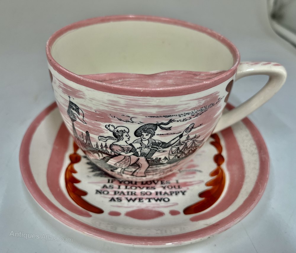 Antiques Atlas - Crown Devon Pottery Moustache Cup And Saucer C1917
