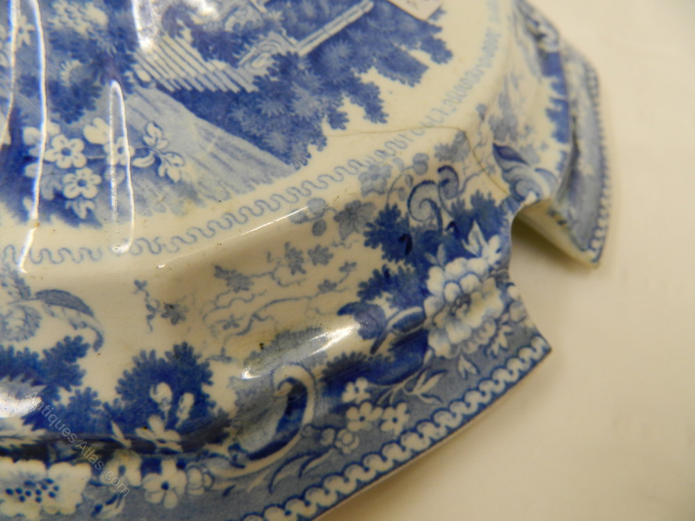 Antiques Atlas - Early Minton Blue & White Transfer Print Tureen