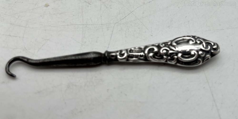 Antiques Atlas - Edward VII Chester Silver Glove Button Hook C.1905