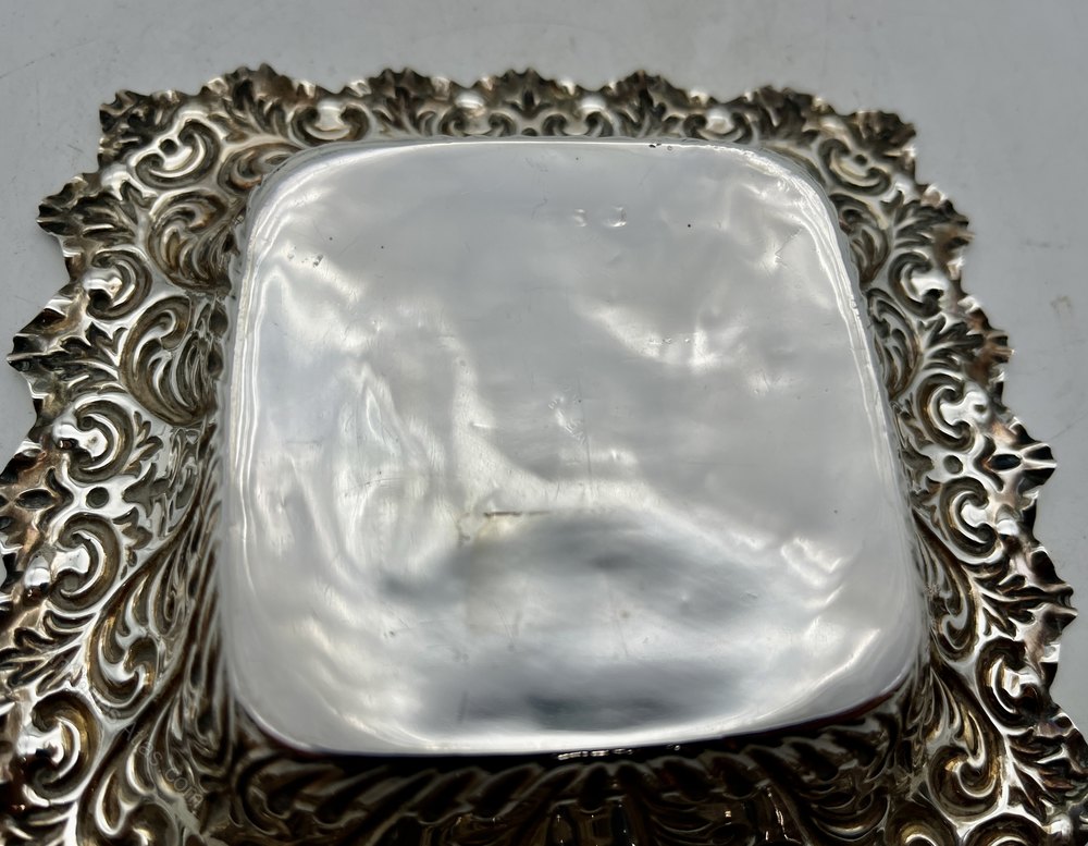 Antiques Atlas - Edwardian Sterling Silver Pin Tray Sheffield C1900