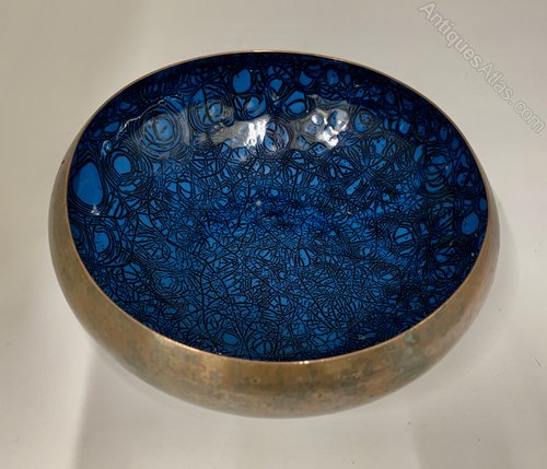 Antiques Atlas - Enamel On Copper Bowl Artist Stavre Gregor Paris