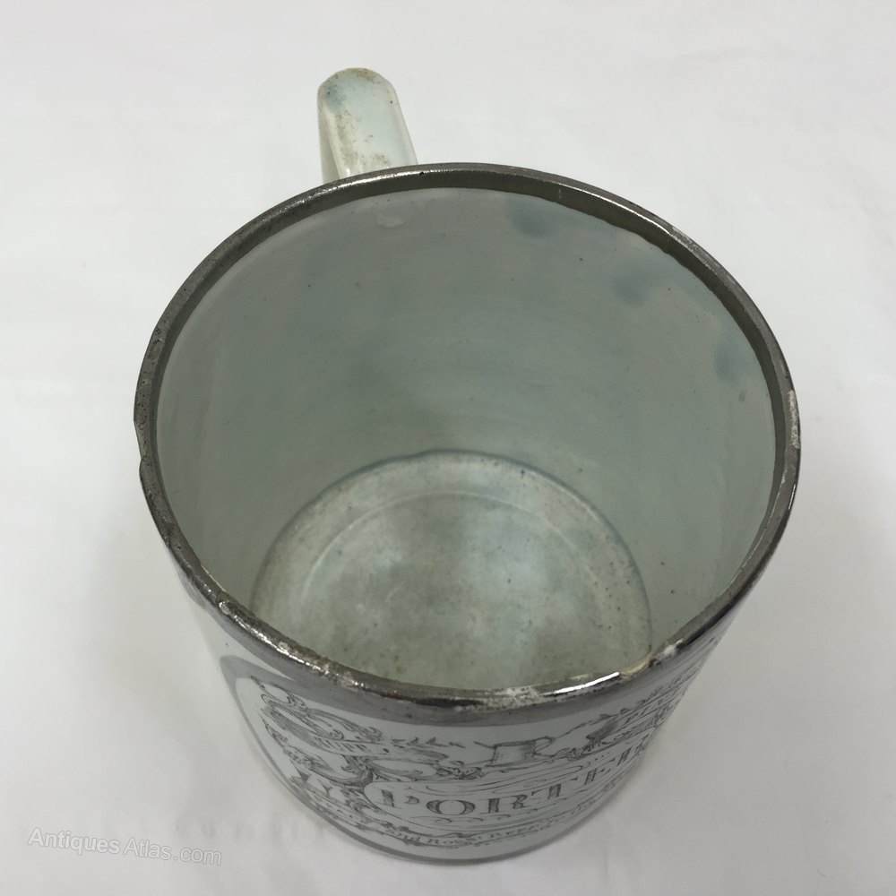Antiques Atlas - Georgian Pearlware Porter Mug Circa 1810