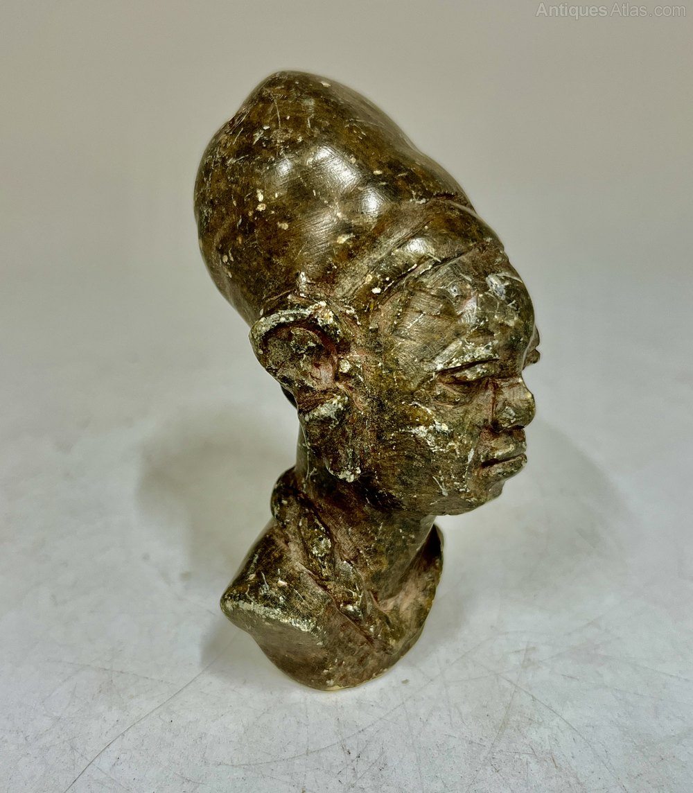 Antiques Atlas - Old Carved Stone Middle Eastern Bust A Grand Tour