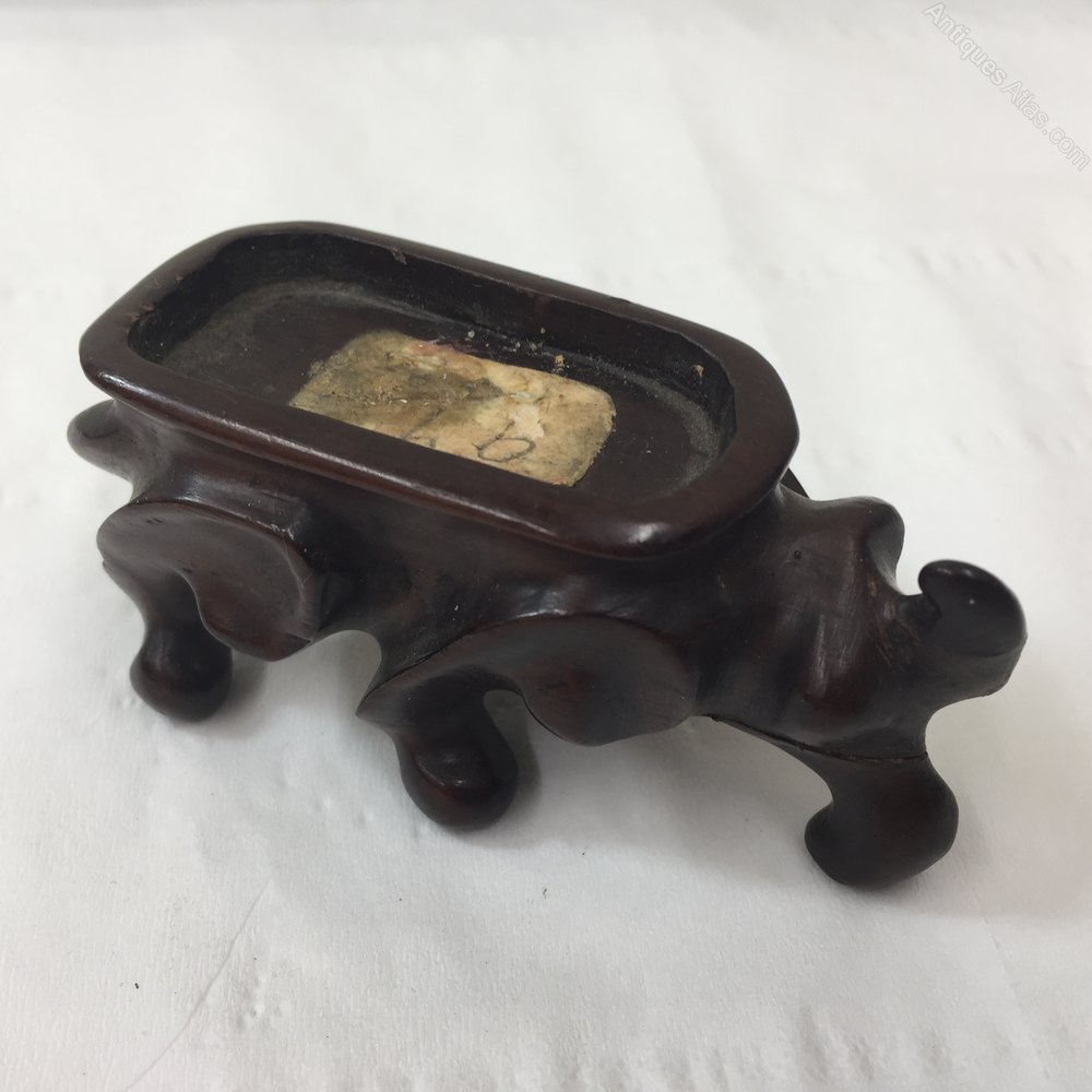 Antiques Atlas - Old Oriental Hardwood Carved Netsuke Stand