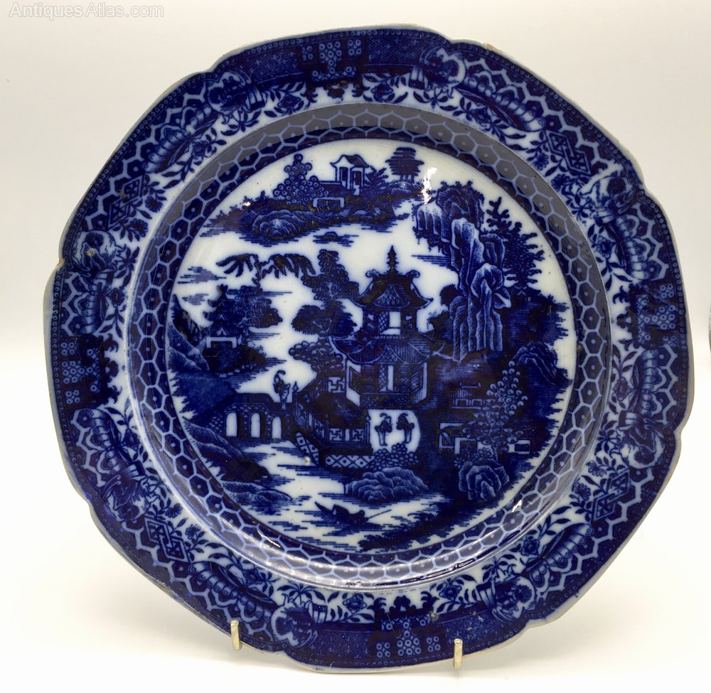 Antiques Atlas - Pearl Ware Blue & White Transfer Print Plate