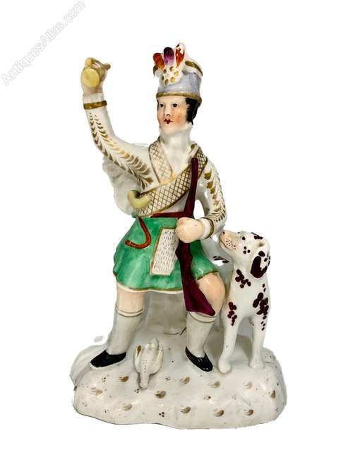 Antiques Atlas - Pottery Scottish Figurine With Dog Circa 1820