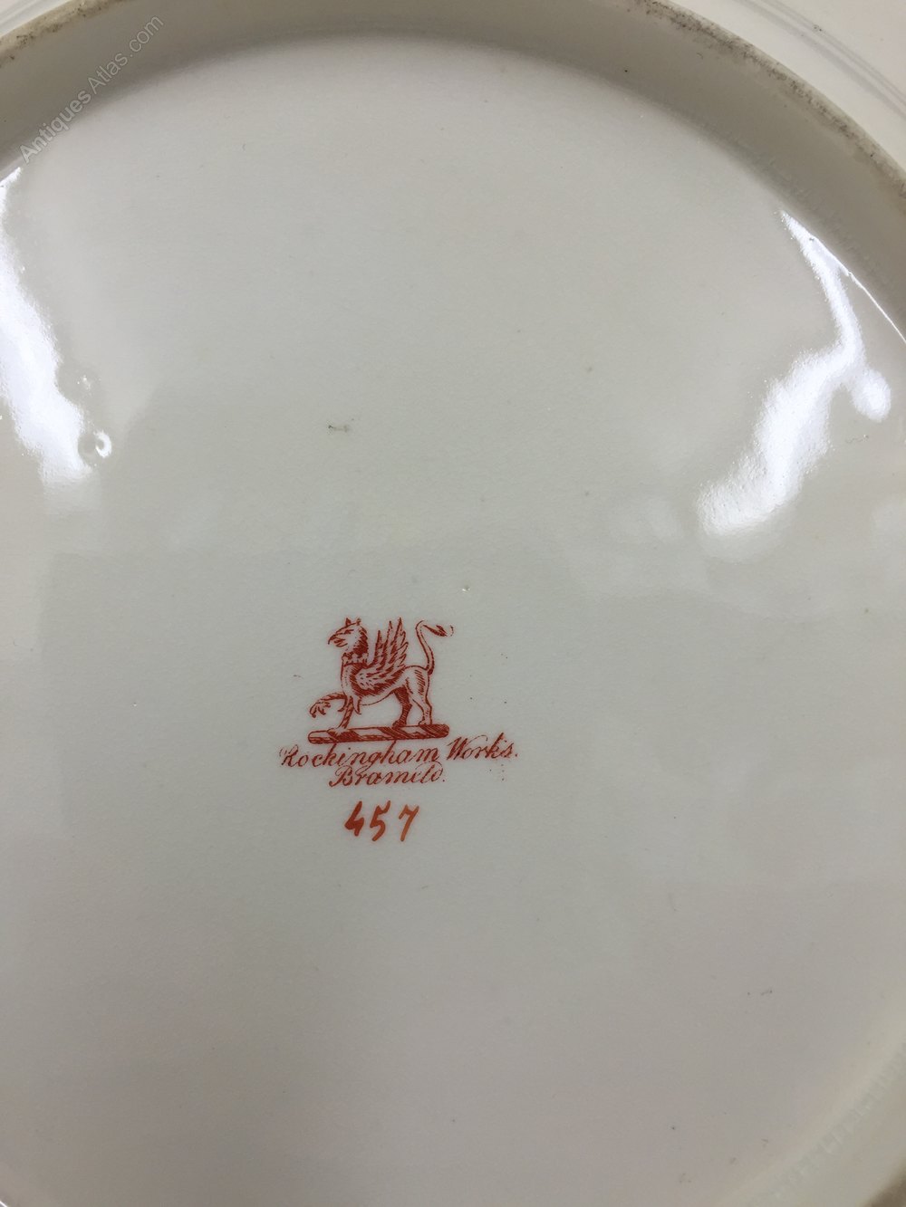 Antiques Atlas - Rockingham Porcelain Plate Circa 1826-30