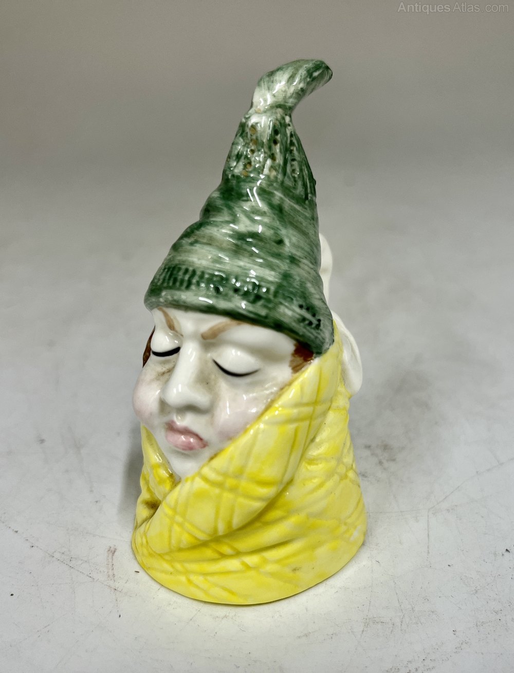 Antiques Atlas - Royal Worcester Porcelain Candle Snuffer Mrs Caudl