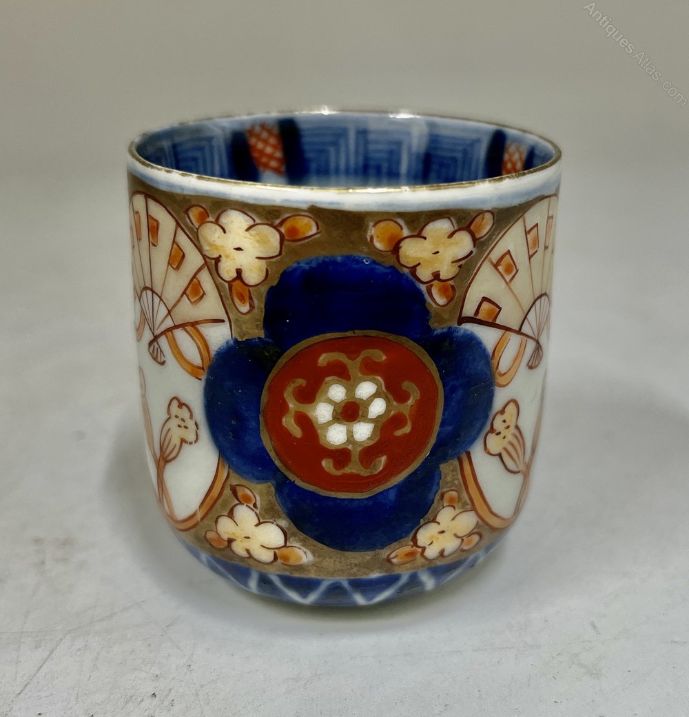 Antiques Atlas - Set 8 Oriental Imari Porcelain Sake Cups Circa1875