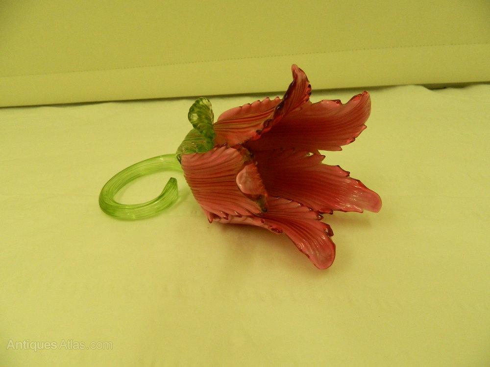 Antiques Atlas - Unusual Victorian Glass Flower Circa 1870