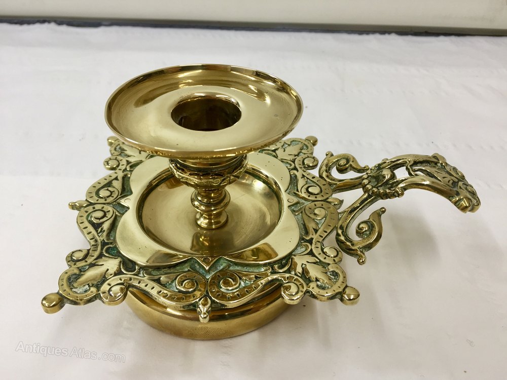 Antiques Atlas - Victorian Brass Chamber Candlestick