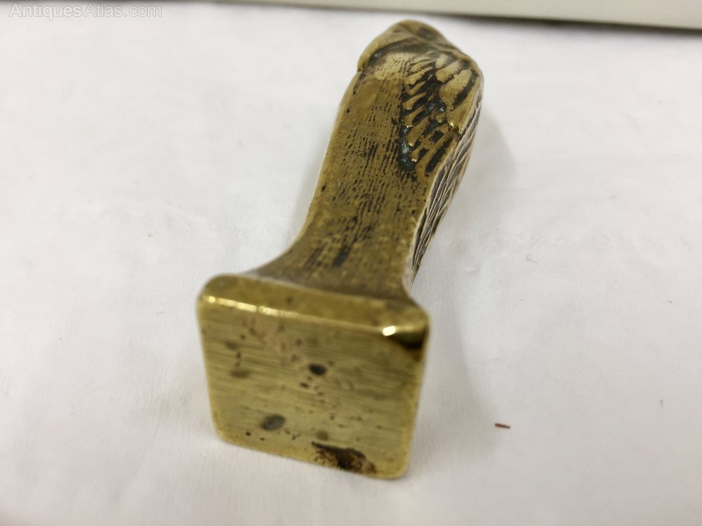 Antiques Atlas - Victorian Brass Pipe Tobacco Tamper Circa 1850