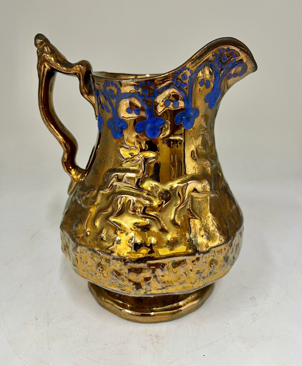Antiques Atlas - Victorian Copper Lustre Water Jug Circa 1865