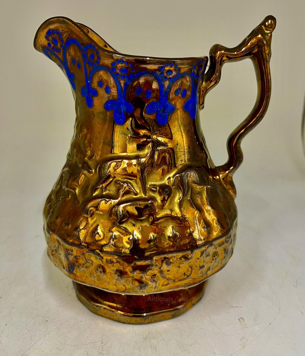 Antiques Atlas - Victorian Copper Lustre Water Jug Circa 1865