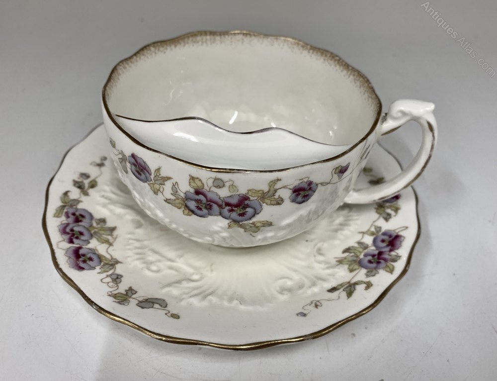 Antiques Atlas - Victorian Moustache Cup And Saucer Circa 1892