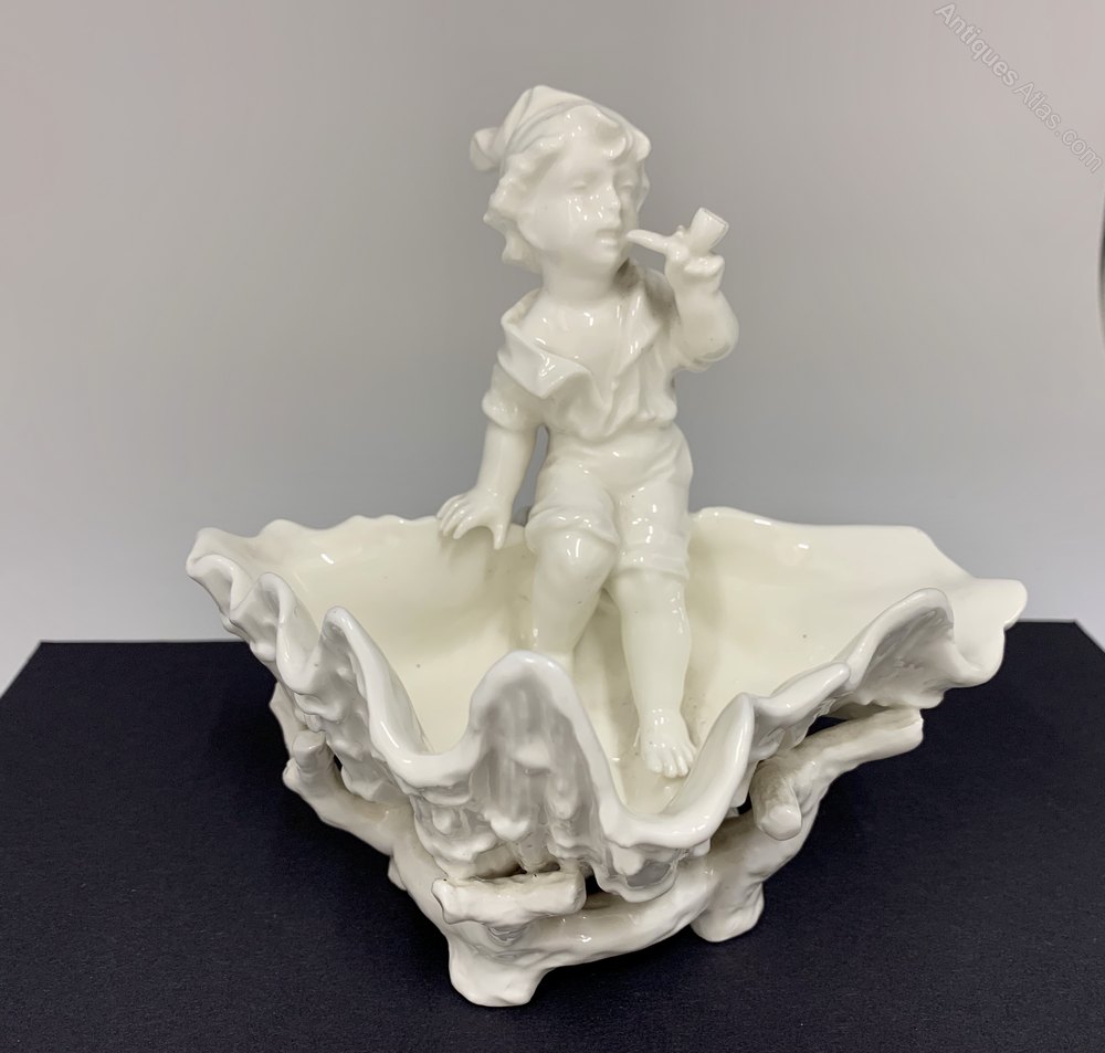 Antiques Atlas - Victorian Porcelain Figural Shell Circa 1870