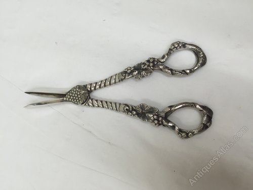 Antiques Atlas - Victorian Silver Plated Grape Scissors Circa 1850