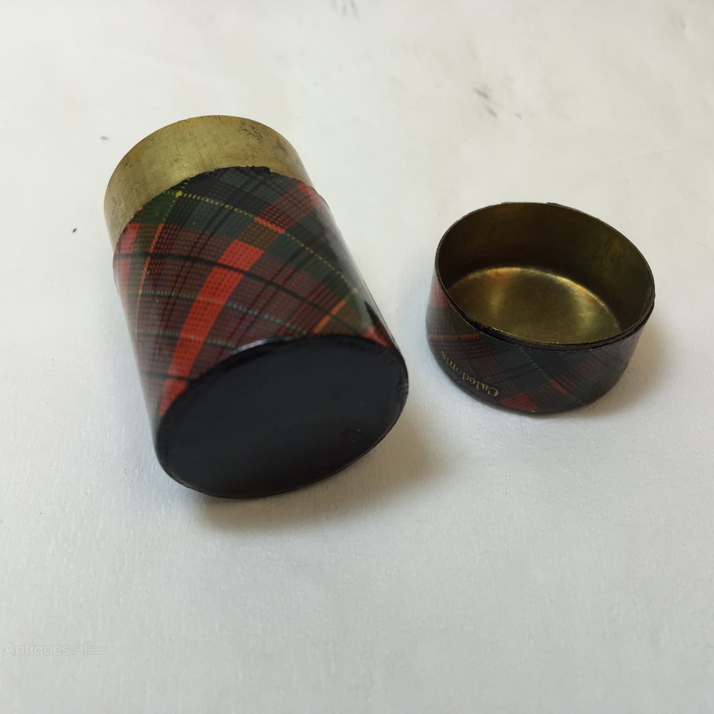 Antiques Atlas - Victorian Tartan Ware Thimble Holder