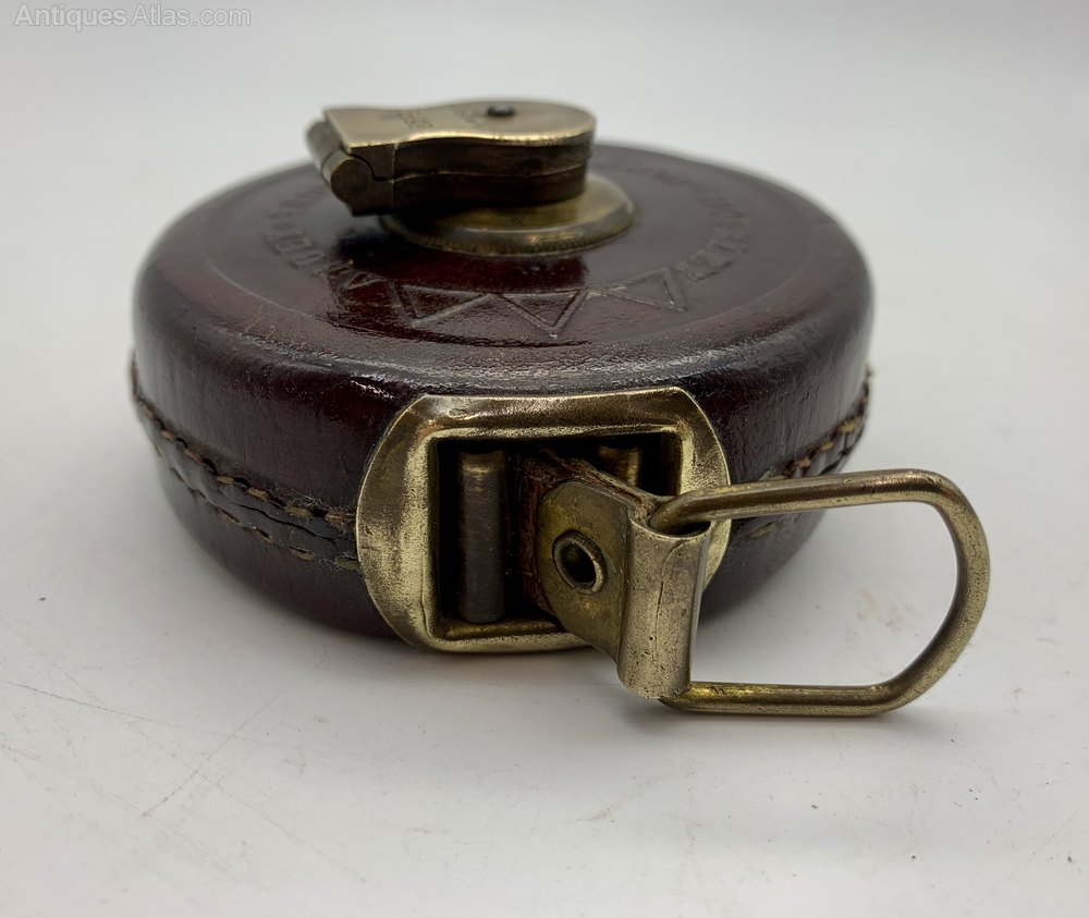 Antiques Atlas - Vintage 25 Feet Long Leather & Brass Tape Measure